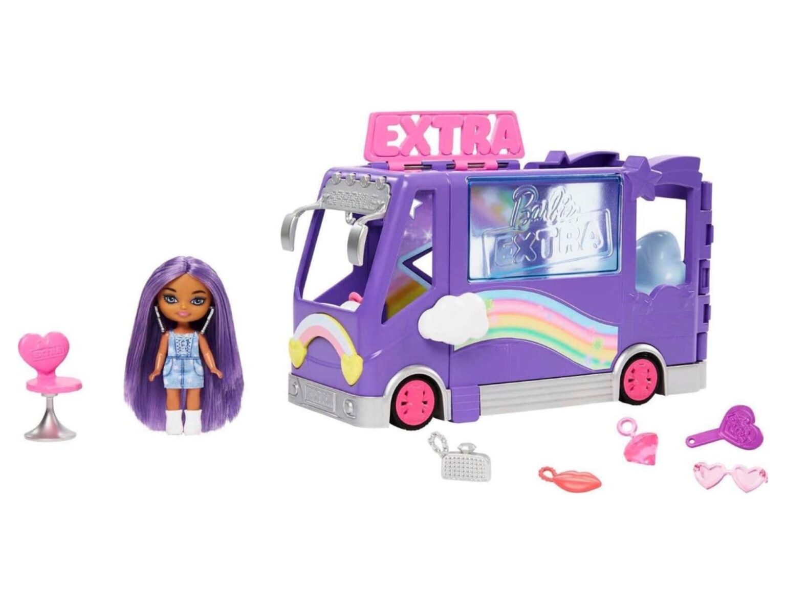 Barbie extra mini bus playset con muñeca