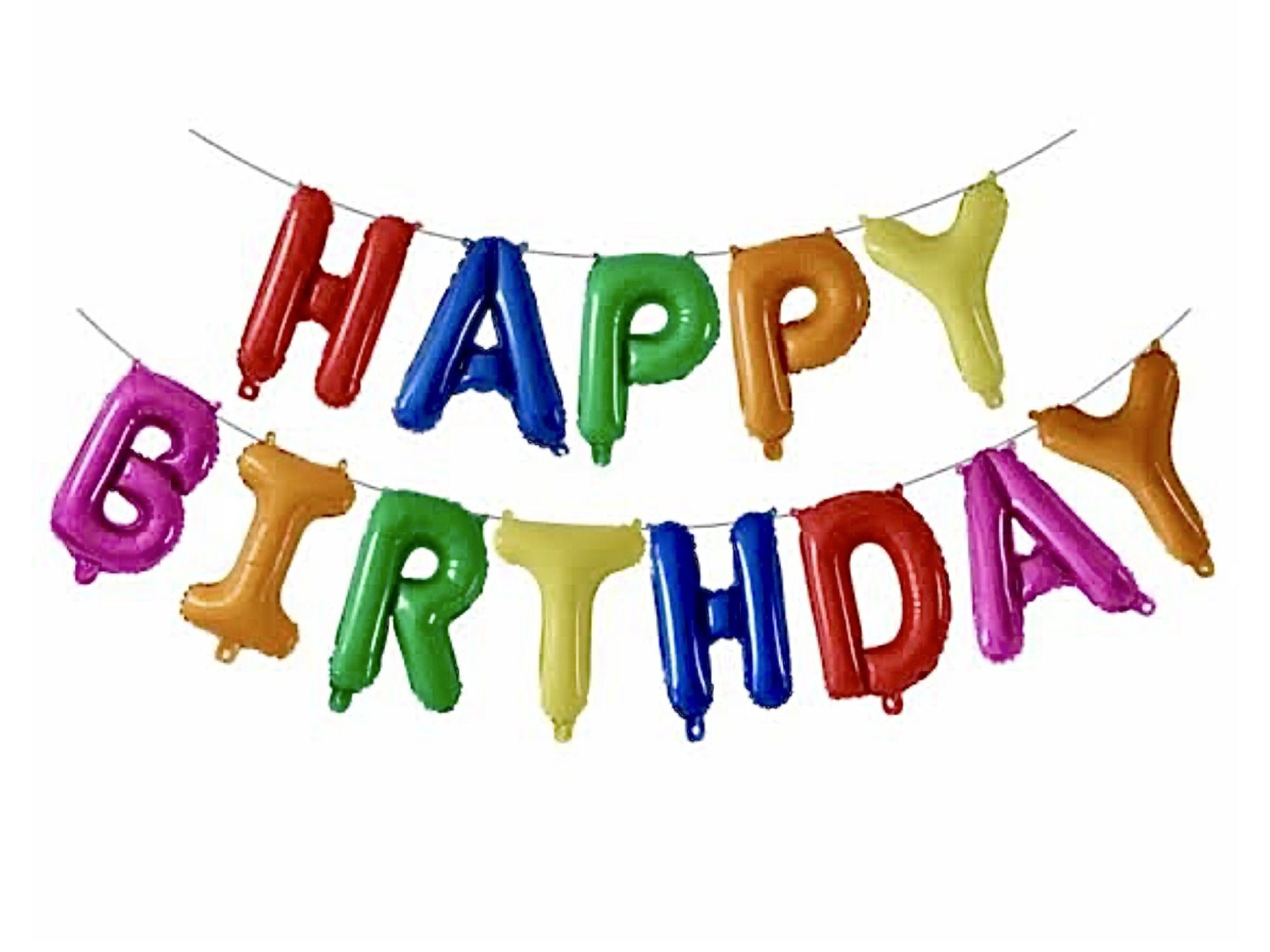 Blister Globos letras Happy Birthday (multicolor) deluxe